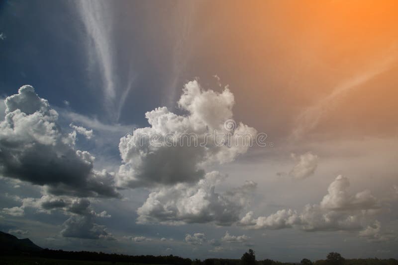 Dramatic Beautiful Sky and Clouds Abstract Background. Stock Photo ...