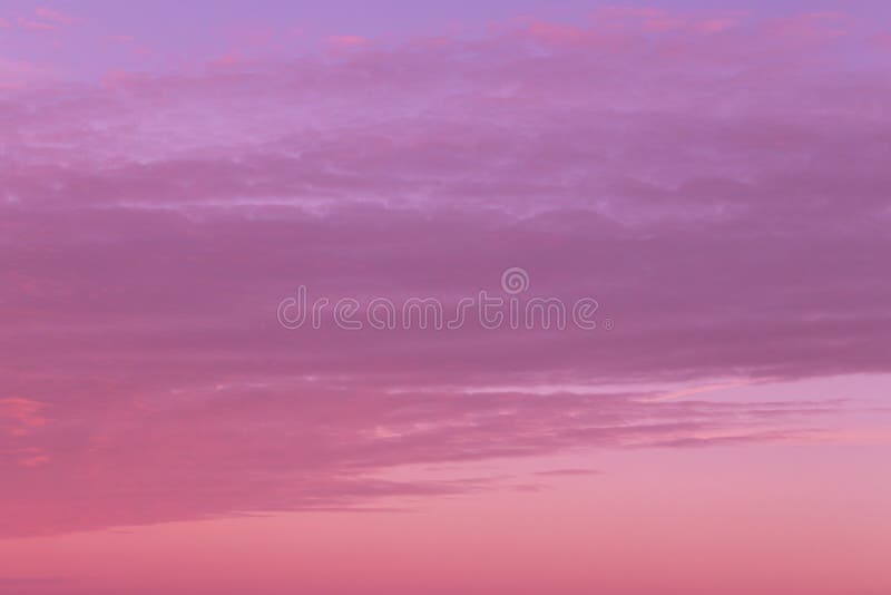 Dramatic Beautiful Sunrise, Sunset Pink Violet Sky with Clouds ...