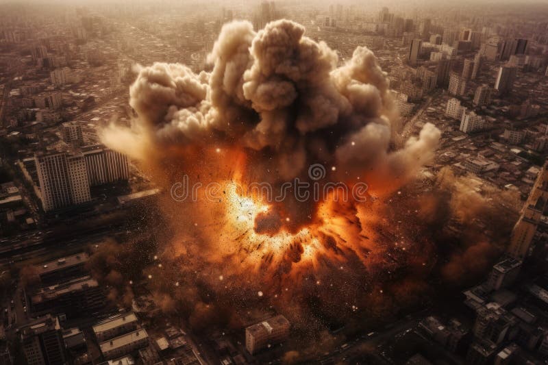Catastrophic Explosion in the Heart of a Bustling City. Generative AI ...