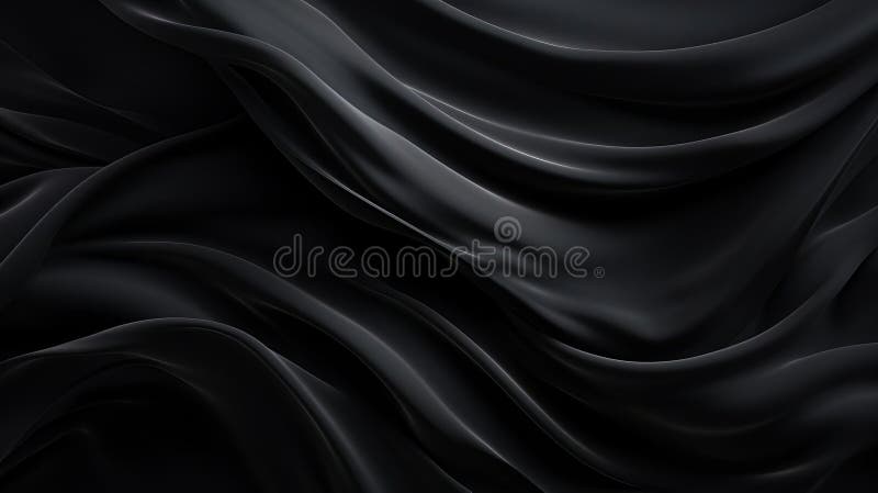 Dramatic Black Abstract Artwork with Wave-like Pattern Dominates Space ...