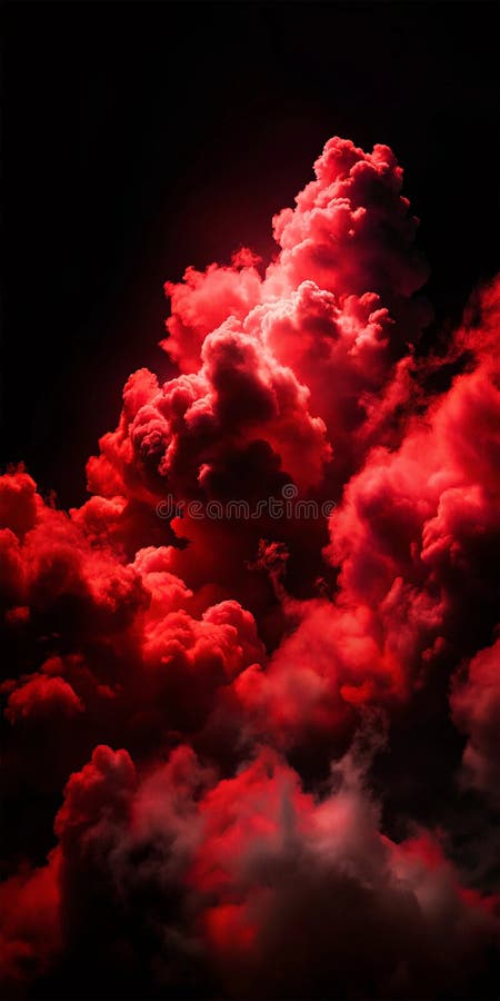Dramatic Black Background with Red Clouds Stock Illustration ...