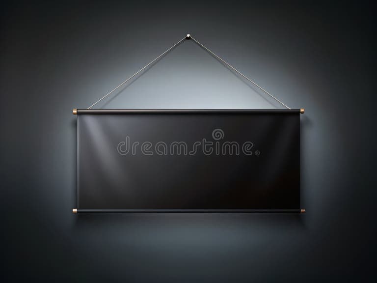 Dramatic Black Banner with Subtle Gradient Modern Design Element for ...