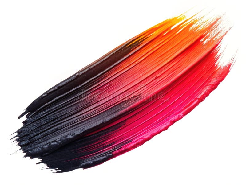 Dramatic Black Brush Stroke Texture Isolated on White HighQuality ...