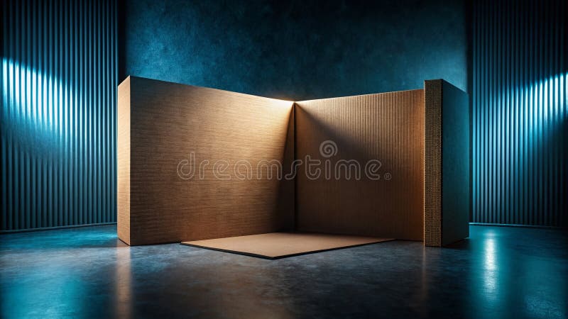 Dramatic Black Cardboard Box Panoramic Background a Study in Texture ...