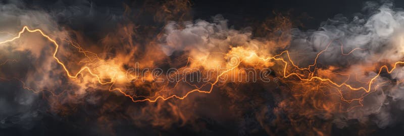 Dramatic Black Clouds, Smoke and Lightning for Pattern Background ...