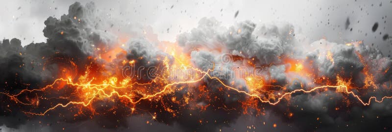 Dramatic Black Clouds, Smoke and Lightning for Pattern Background ...