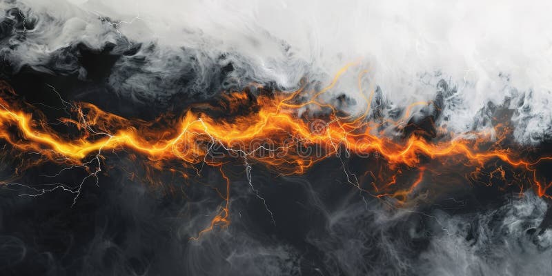 Dramatic Black Clouds, Smoke and Lightning for Pattern Background ...