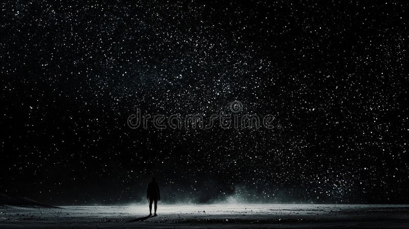 Seeker of Wisdom in a Starry Void. Generative AI Stock Photo - Image of ...