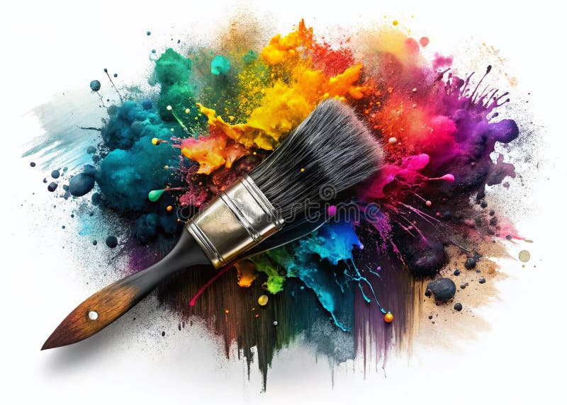 Dramatic Black Ink Splash Abstract Grunge Art with Brush Strokes ...