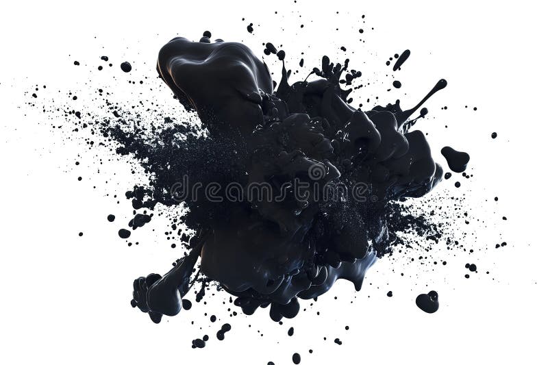 Dramatic Black Ink Splash Explosion: High-Resolution Vector Graphic for ...