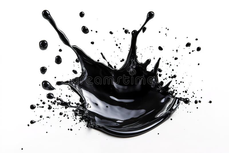 Dramatic Black Ink Splash Explosion: High-Resolution Vector Graphic ...