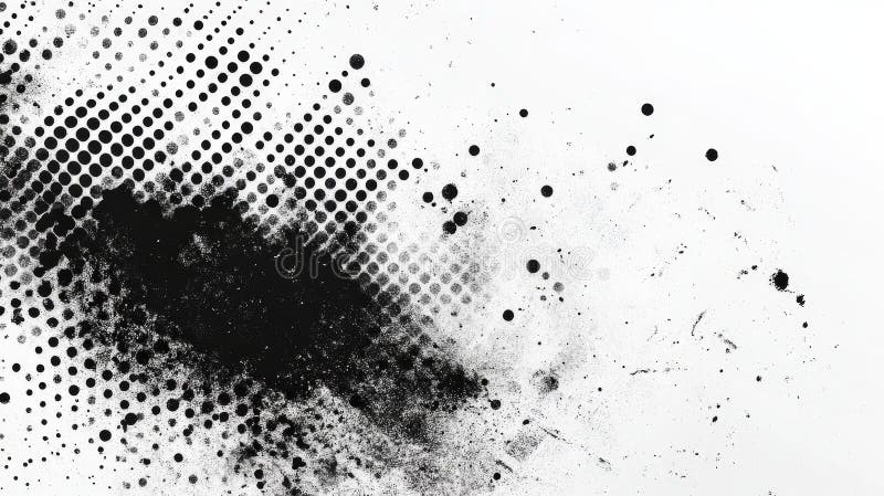 Abstract Black and White Halftone Grunge Texture Background Stock ...