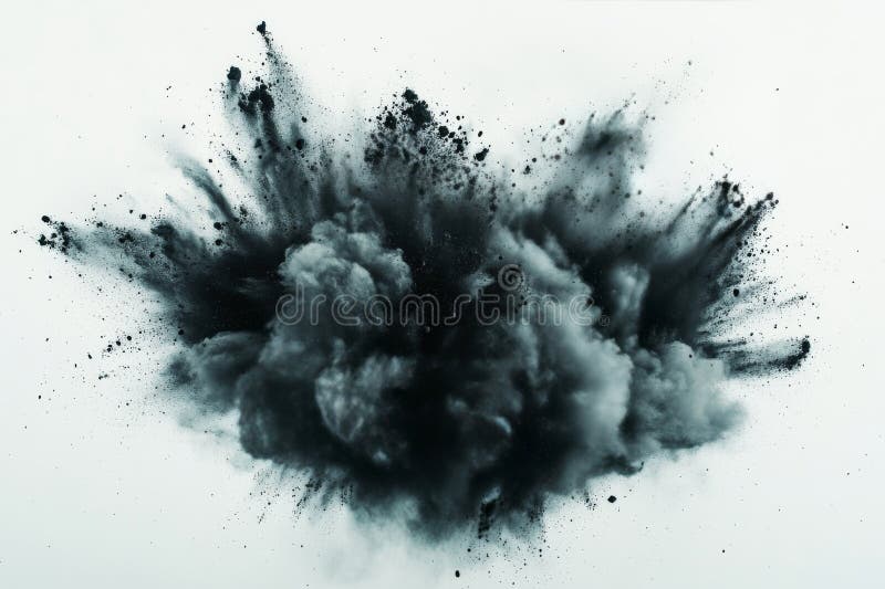 Dramatic Black Powder Explosion Creating a Stunning Visual Impact ...