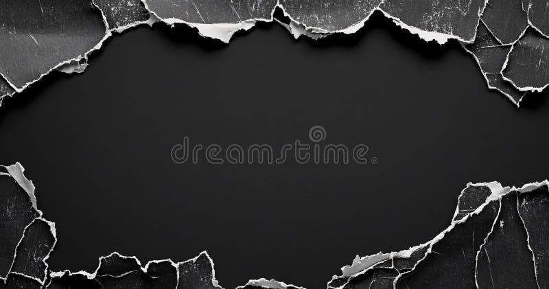 Dramatic Black Ripped Paper Frame Background High Quality Image Stock ...