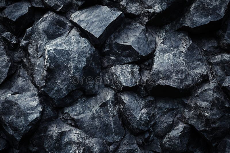 Dark Volcanic Rock Texture: Abstract Black Stone Background, Rugged and ...