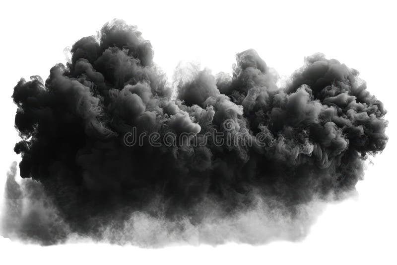 Dramatic Black Smoke Cloud. Pollution and Environmental Impact Concept ...