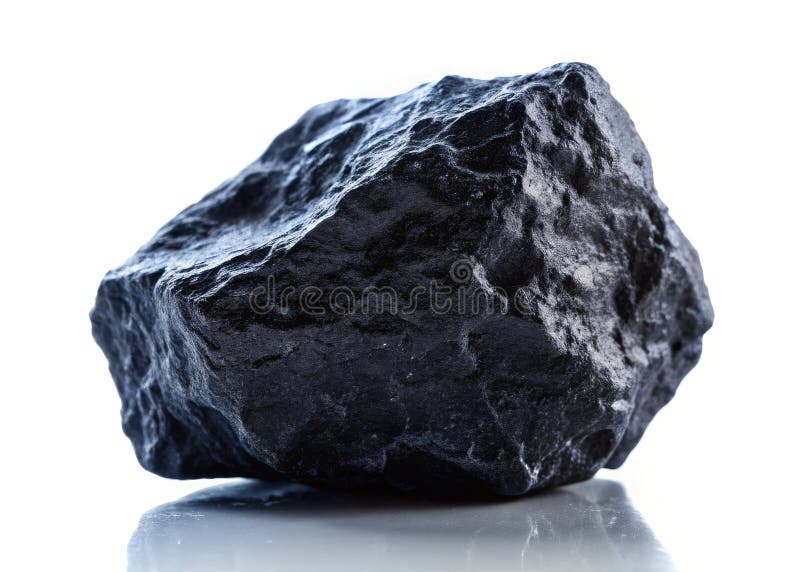 Dramatic Black Stone Silhouette Against a Striking White Background a ...