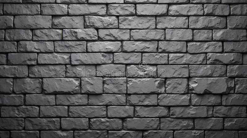 Dramatic Black and White Brick Wall Texture, Close-Up Monochrome ...