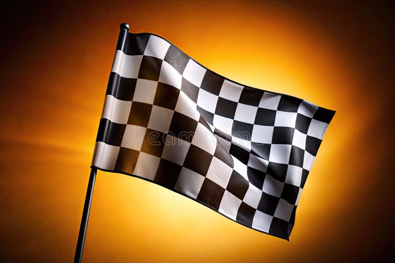Dramatic Black and White Checkered Flag Silhouette 8x6 Motorsport ...