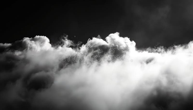 Dramatic Black and White Cloud Formation a Highcontrast Image Capturing the Intense Texture of ...