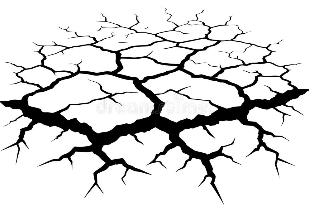 Vector Illustration of Cracked Earth. Stock Illustration - Illustration ...