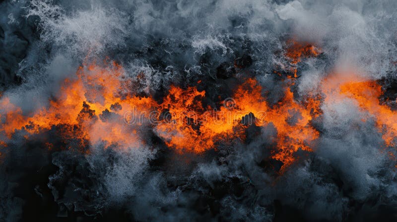 A Dramatic Blend of Smoke and Fire, Creating a Striking Visual Effect ...