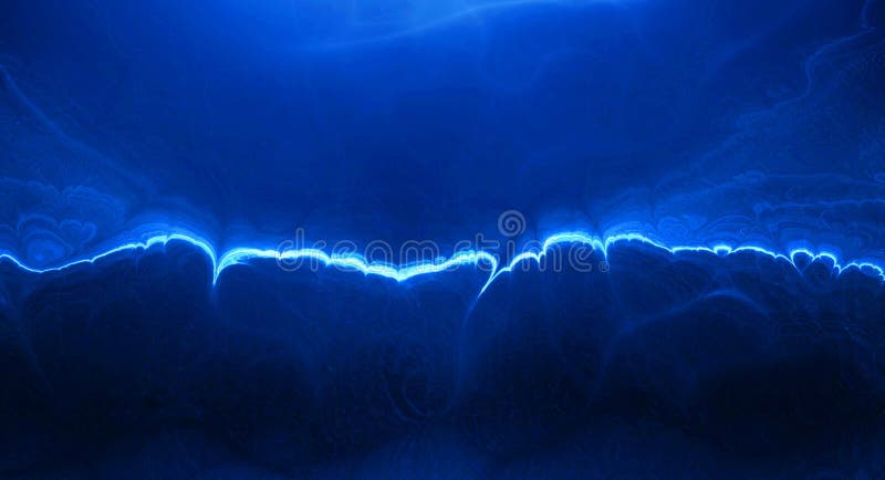 Blue Abstract Digital Sci-fi Image with Light and Shapes Stock Photo ...
