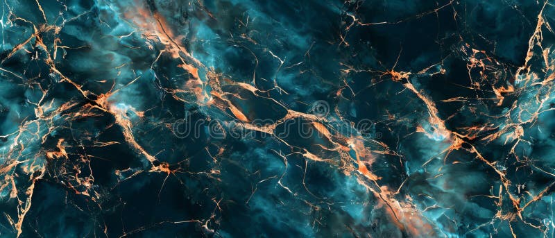 Dramatic Blue Marble Texture with Golden Veins Pattern for Luxury ...