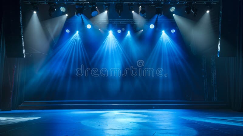 Dramatic Blue Scene Wallpaper with Dark Blue Rays Stock Illustration ...