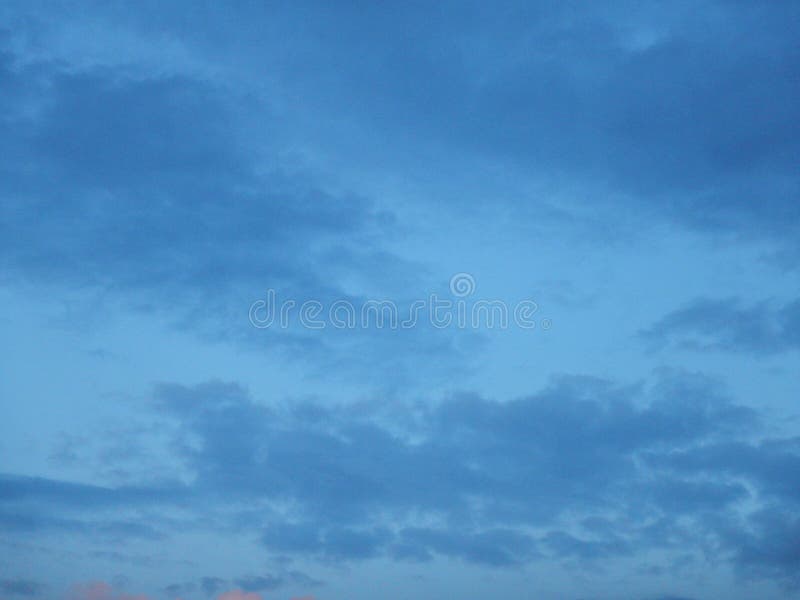 Dramatic Blue Sky with Clouds in Sunset Stock Photo - Image of heavens ...