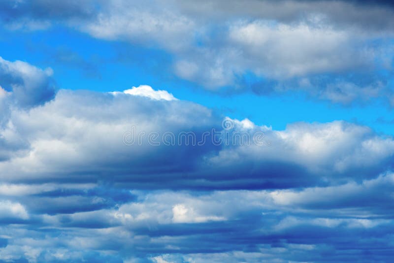 Dramatic Blue Sky with White Clouds Background Stock Photo - Image of ...