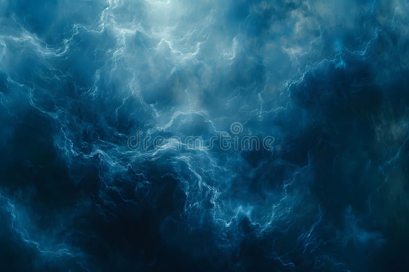 Mystical Blue Storm Clouds - Atmospheric Background for Fantasy Designs ...