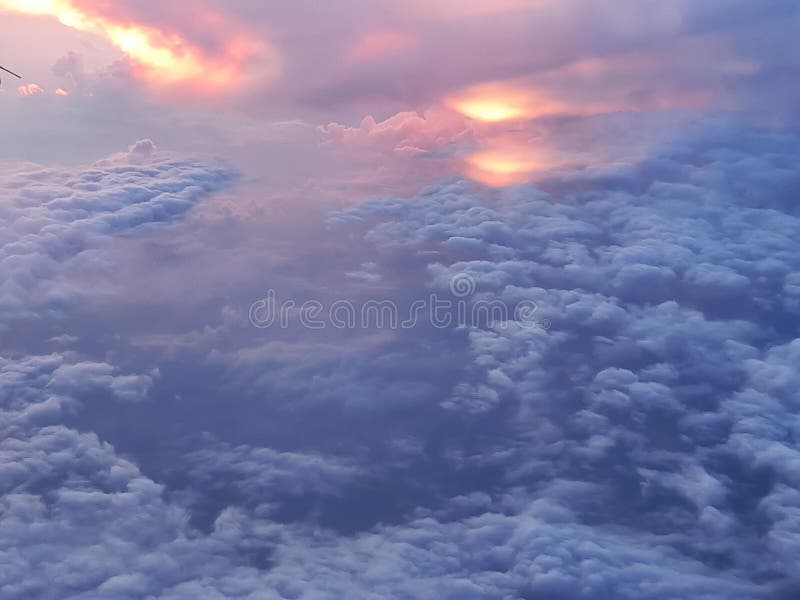 Dramatic Blue Storm Clouds. View Over the Clouds Stock Image - Image of ...