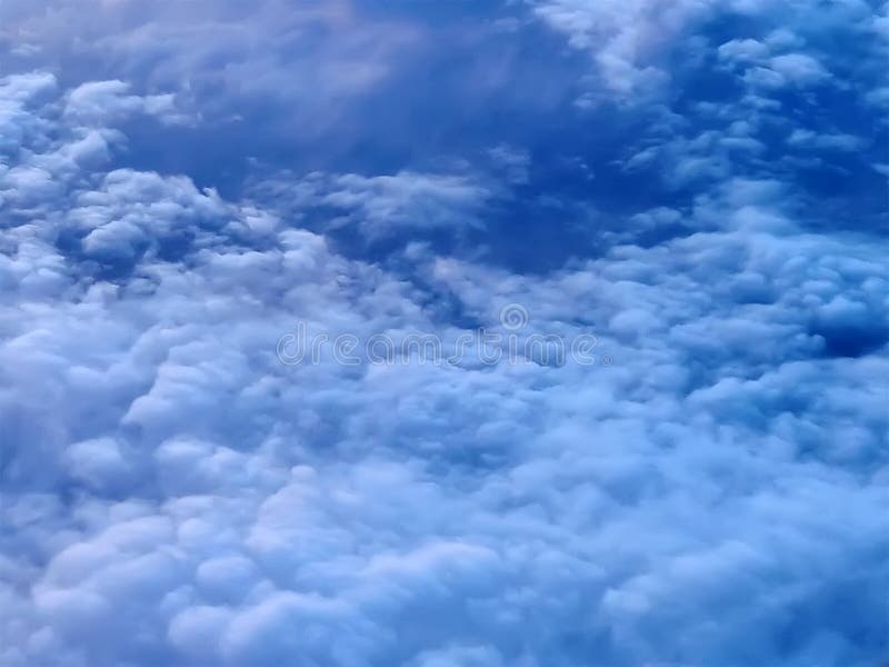 Dramatic Blue Storm Clouds. View Over the Clouds Stock Photo - Image of ...
