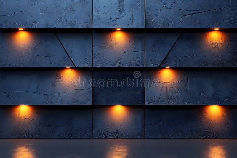 Modern Architectural Wall with Ambient Lighting for Interior Design ...