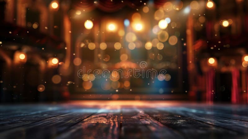 Dramatic Blurred Theatre Background Showcasing the Stage and ...
