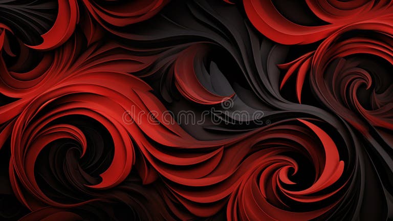 Dramatic and Bold Ruby Red and Black Abstract Pattern Stock ...