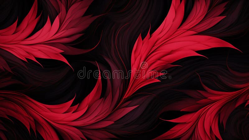 Dramatic and Bold Ruby Red and Black Abstract Pattern Stock ...
