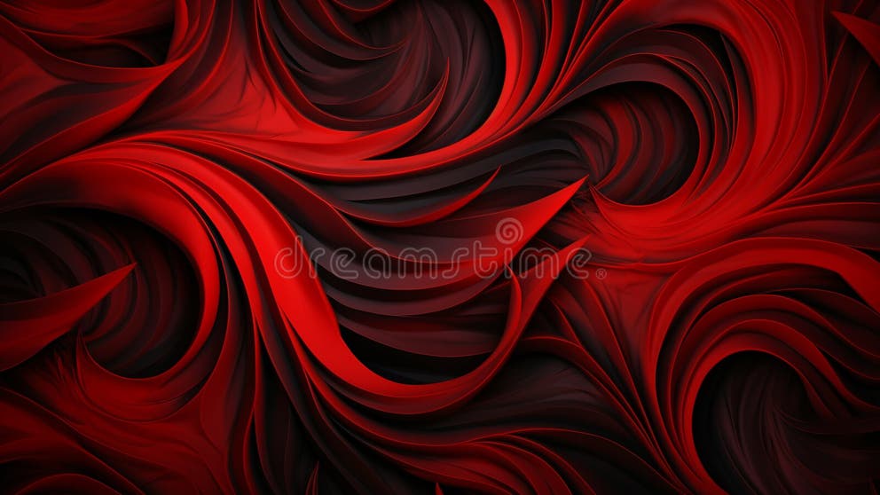 Dramatic and Bold Ruby Red and Black Abstract Pattern Stock ...