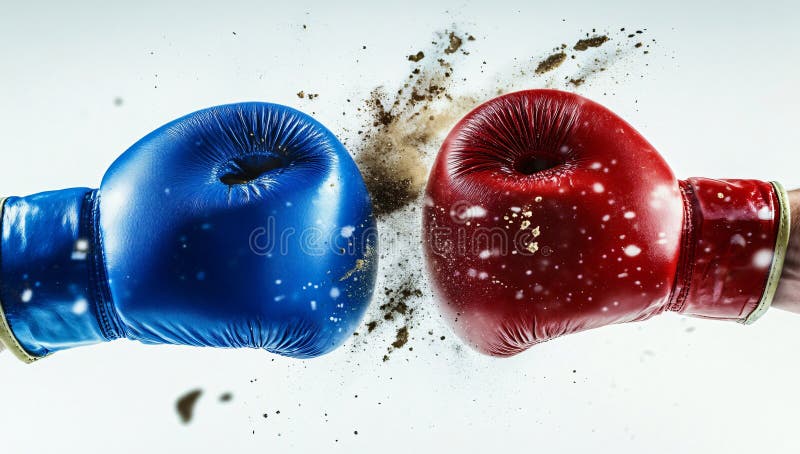 Dramatic Boxing Gloves Collision Impact Dust Splash High Quality Image ...