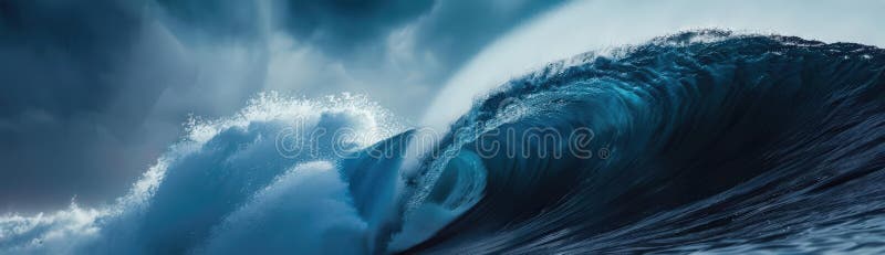 Dramatic Breaking Wave Surfing Photography Stock Illustration ...