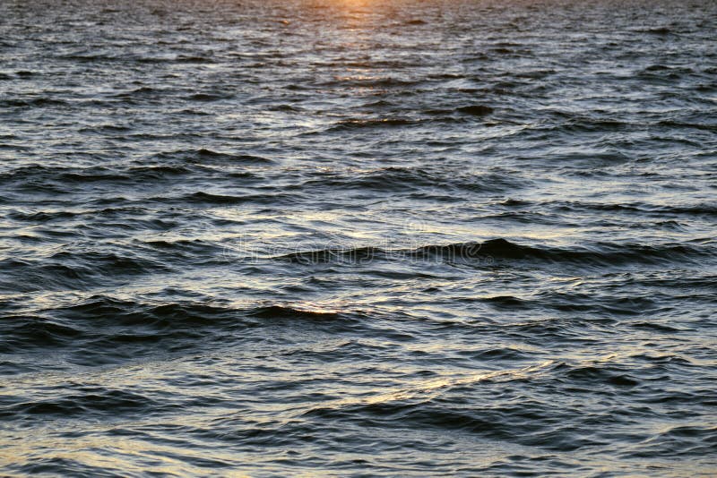 Dramatic Bright Red Sky at Ocean Sunset, Soft Evening Clouds Over Sea ...