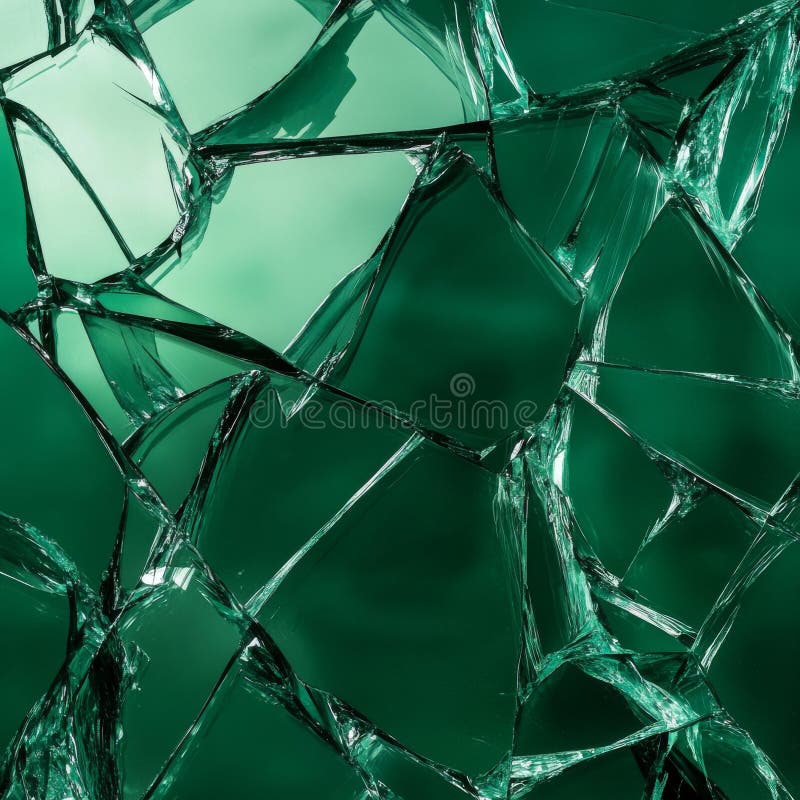 A Dramatic Broken Glass Texture Creating a Striking Abstract Pattern on ...