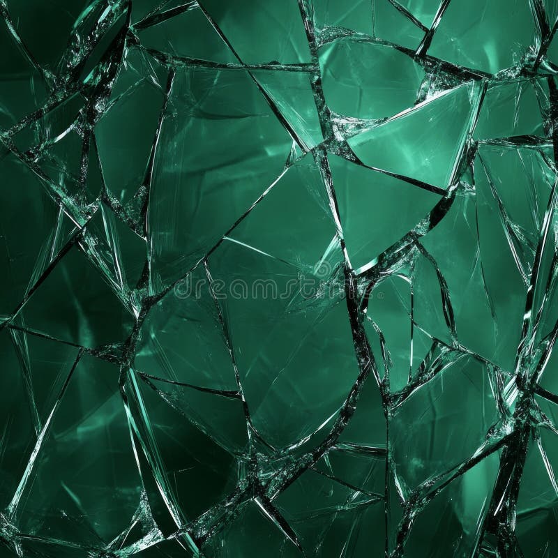 A Dramatic Broken Glass Texture Creating a Striking Abstract Pattern on ...