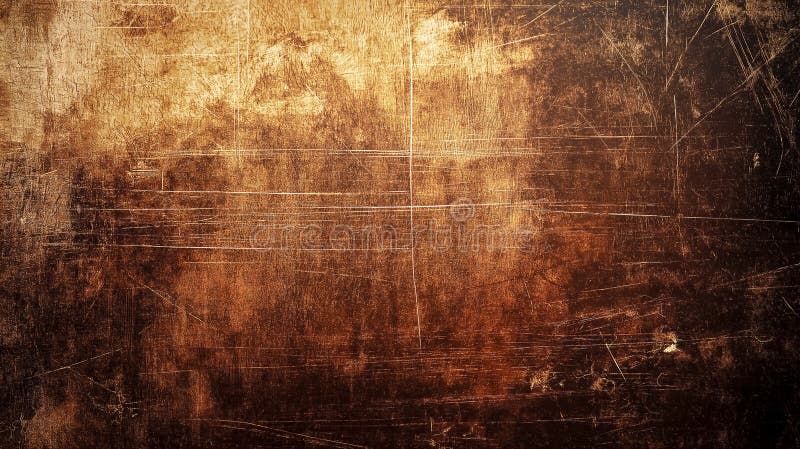 Dramatic Brown Wall with Heavy Scratch Marks, Weathered and Textured ...