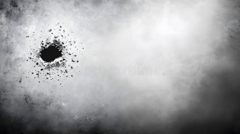 Dramatic Bullet Hole in Grunge Concrete Wall Royalty Free Image Stock ...