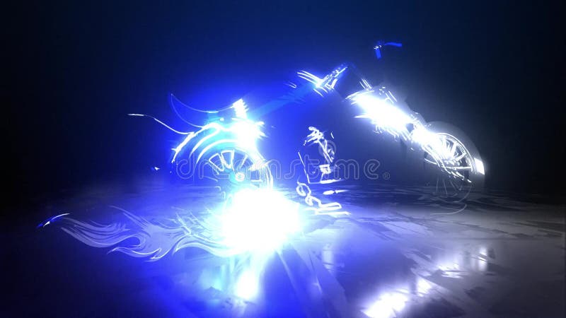 Dramatic Burning Motorcycle Engulfed in Fierce Fiery Flames and Fire ...