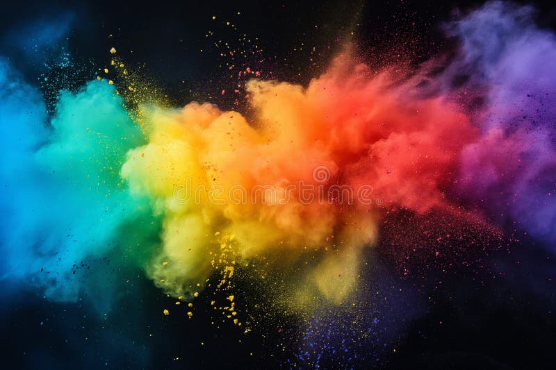 Colorful Dust Explosion Background Stock Photo - Image of concept ...