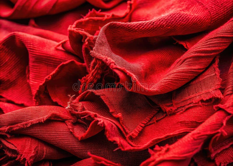 A Dramatic Burst of Red Ripped Fabric Abstract Photography a Visual ...