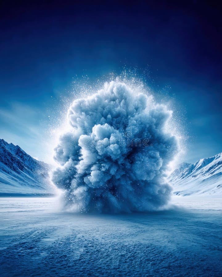 Dramatic Capture of a Massive Icy Explosion Erupting in a Wintry ...